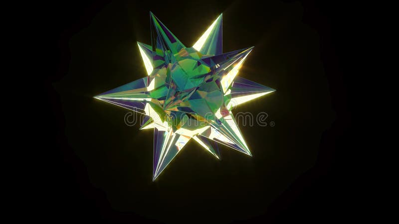 Color glass star 3d stock illustration. Illustration of render - 361745717