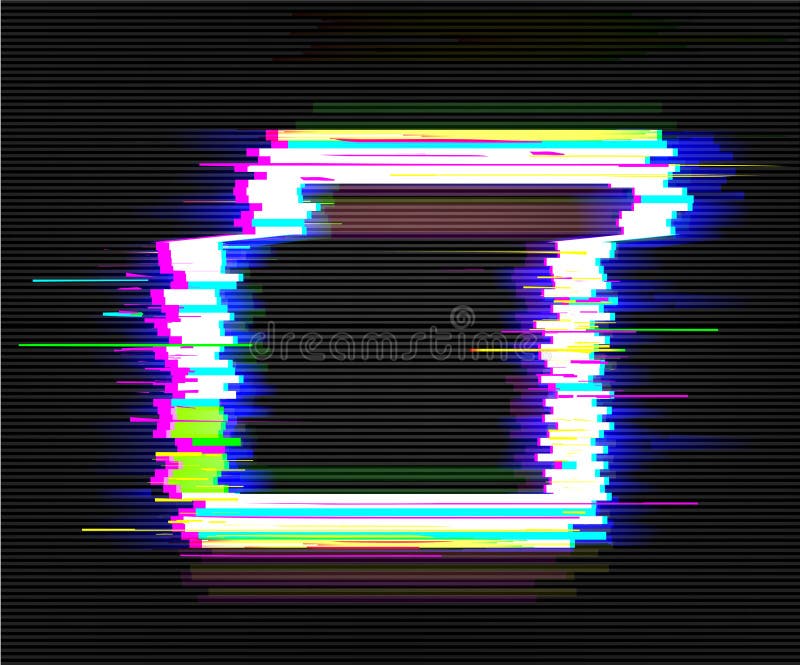 Glitched Display Font Design, Alphabet, Typeface, Letters Stock Vector ...