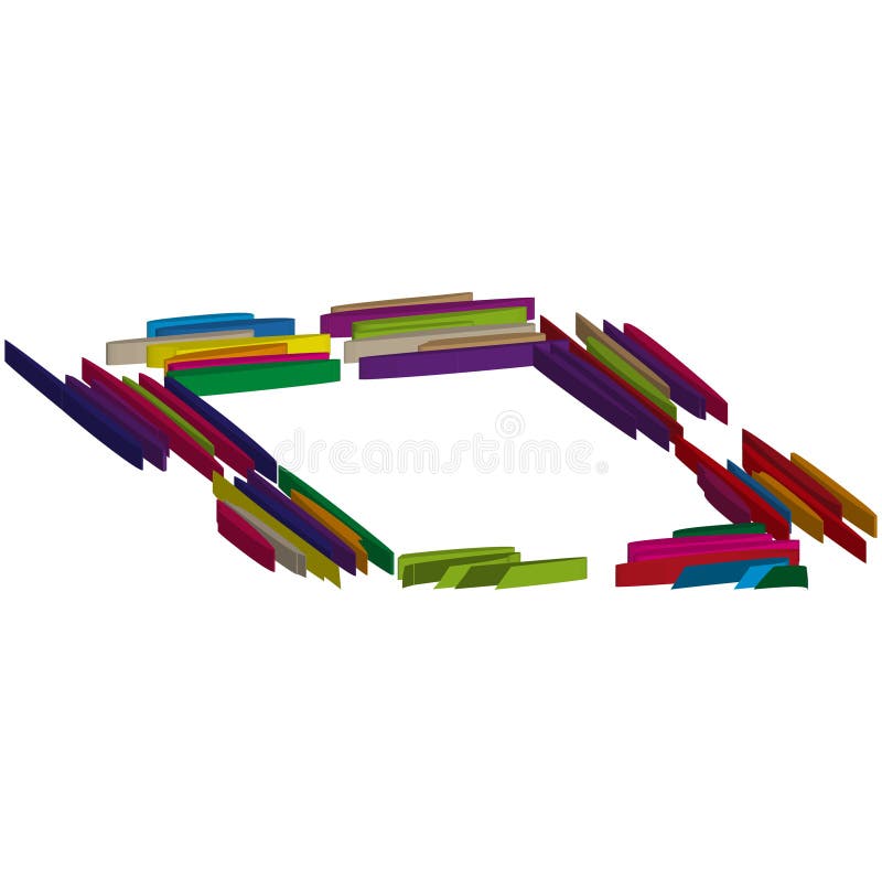 Color Glitch Shape. Abstract Square Form. Vector Broken Pattern ...