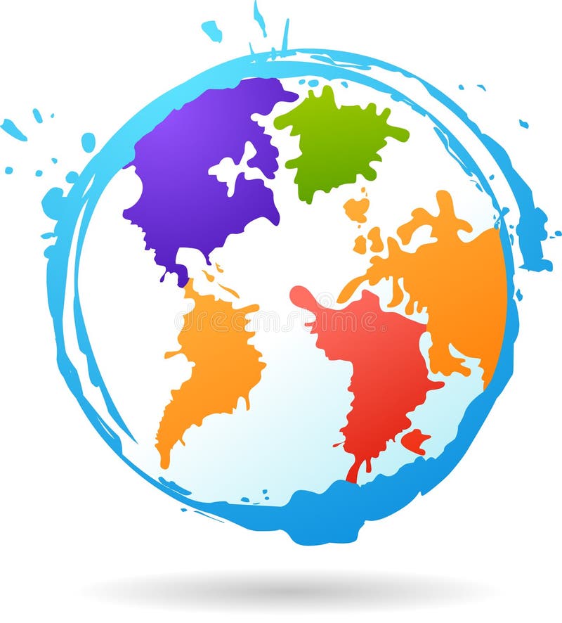 Color glob stock vector. Illustration of graphic, continent - 8037052