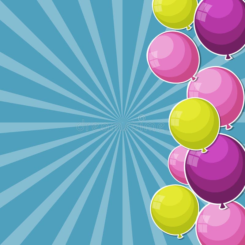 Color Glossy Balloons Background Stock Vector - Illustration of banner ...