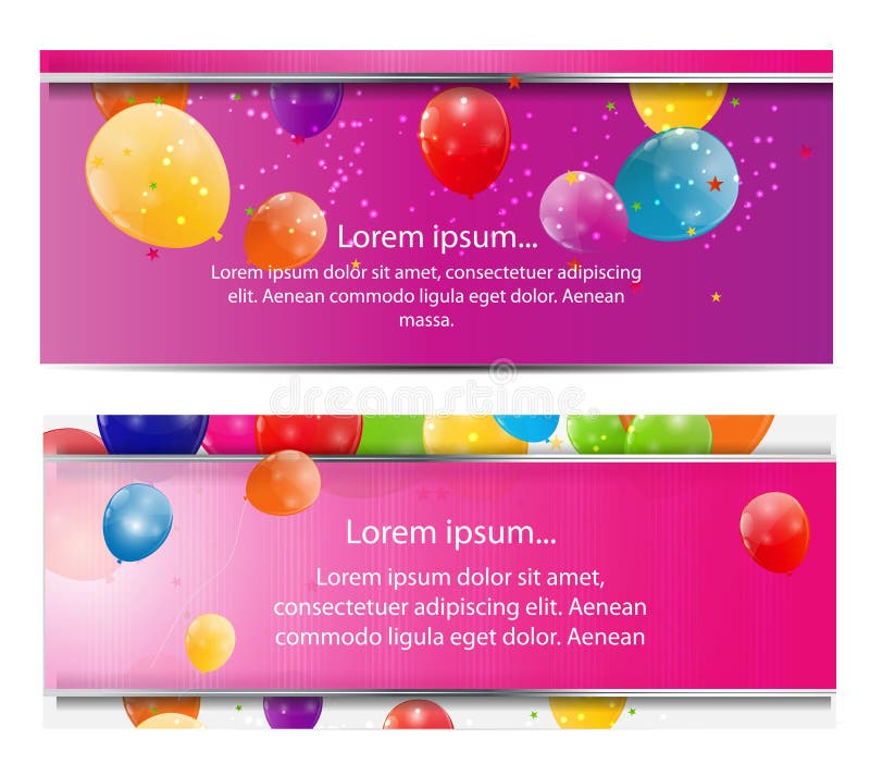 Color Glossy Balloons Card Background Vector Stock Vector ...