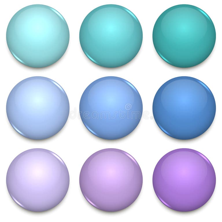 Color Glossy Blank Badges Template. Stock Vector - Illustration of ...