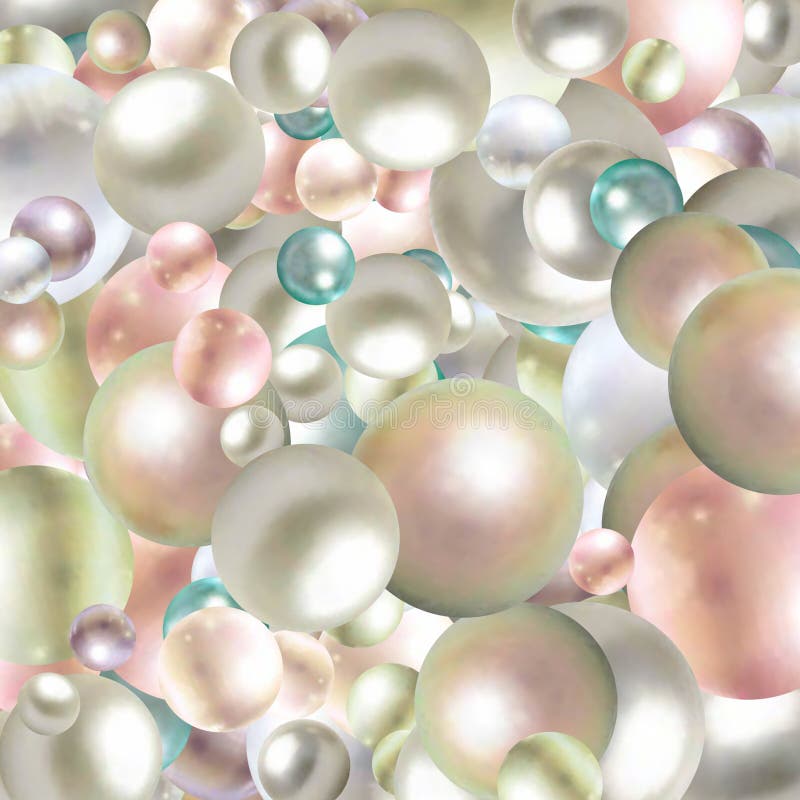 Color Glossy Bubbles. Background with Realistic Balls. Abstract Minimal ...