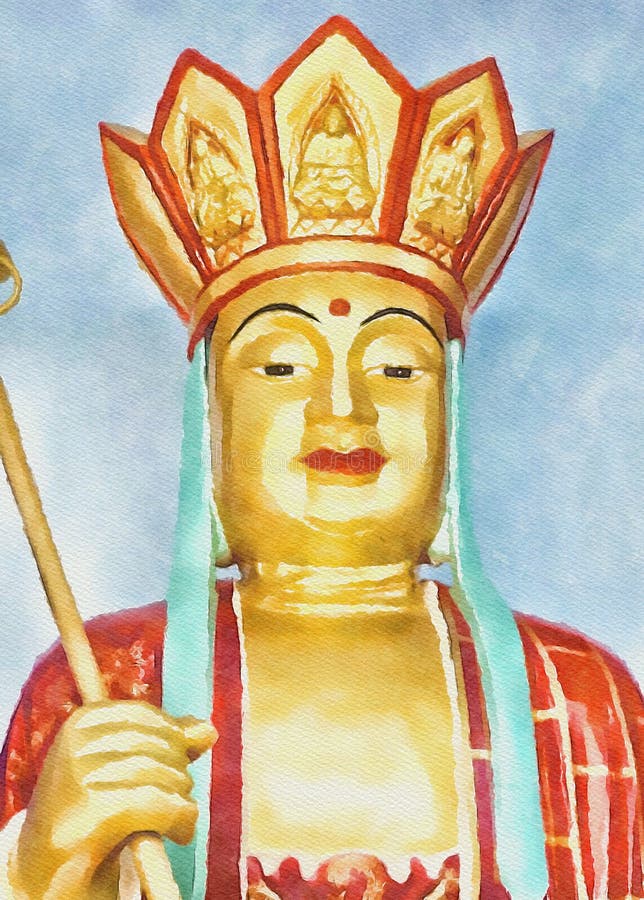 Color of god statue stock illustration. Illustration of backdrop ...