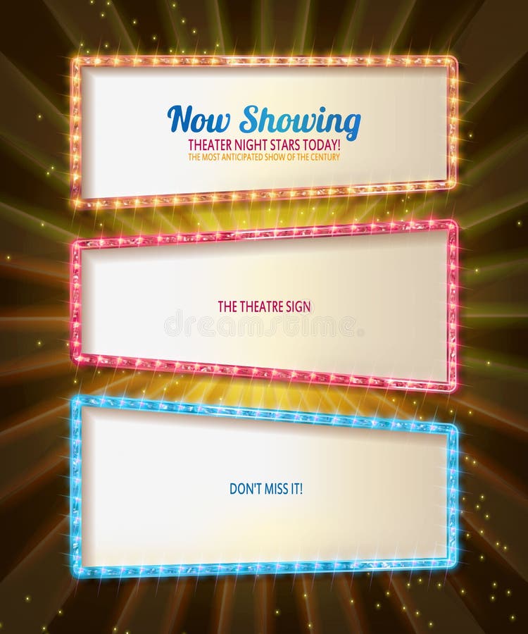 Color Gold Frame Retro Comic Design Banner Stock Illustration ...