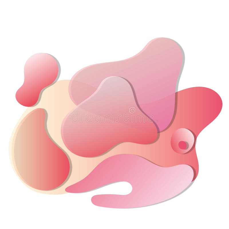 Color Gradient Abstract Liquid Splash Shape, Vector Halftone Pattern ...