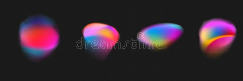 Color Gradient Circles, Abstract Neon Light Shape with Color Gradation ...