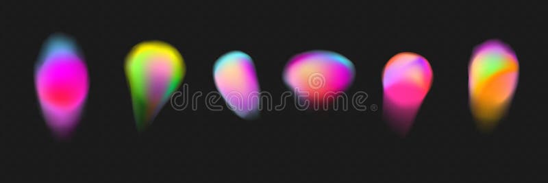 Color Gradient Circles, Abstract Neon Light Shape with Color Gradation ...