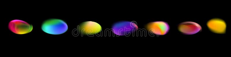 Color Gradient Circles, Abstract Neon Light Shape with Color Gradation ...