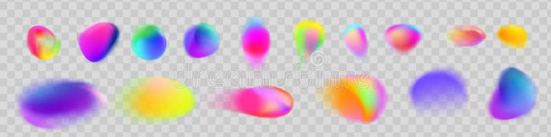 Color Gradient Circles, Abstract Neon Light Shape with Color Gradation ...
