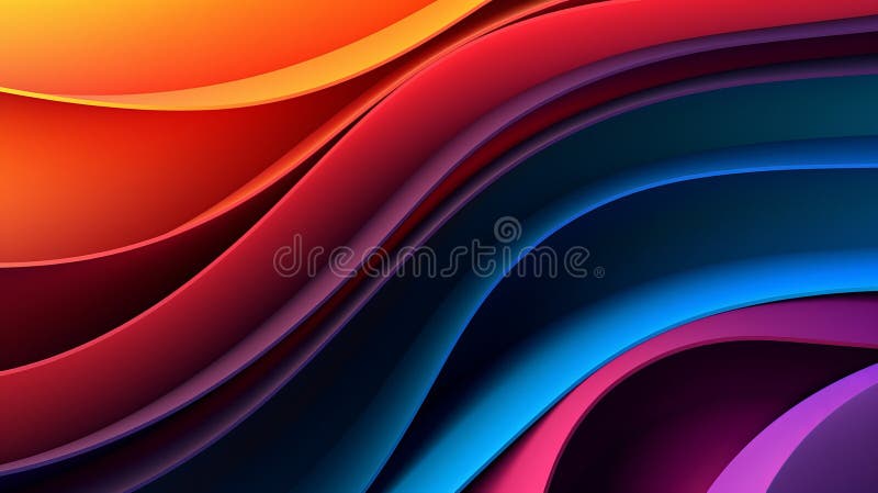 Color Gradient Expressive Papercut Layer Wallpaper Stock Illustration ...