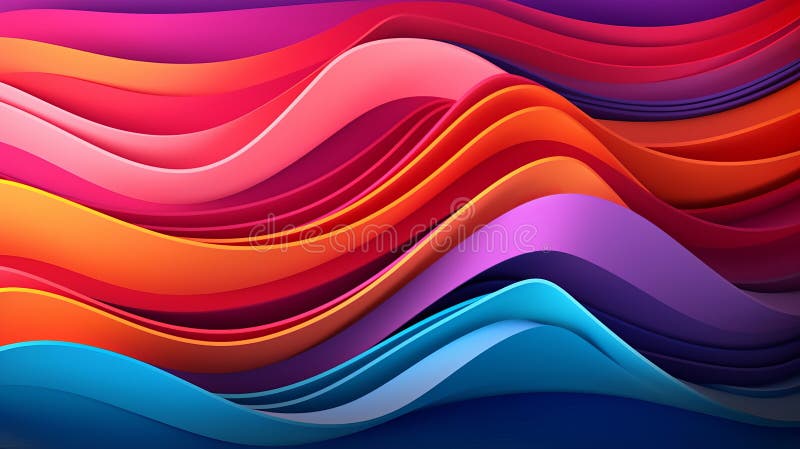 Color Gradient Expressive Papercut Layer Wallpaper Stock Image - Image ...