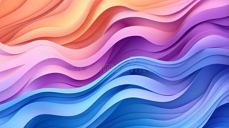 Color Gradient Expressive Papercut Layer Wallpaper Stock Illustration ...
