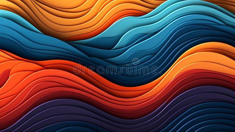 Color Gradient Expressive Papercut Layer Wallpaper Stock Illustration ...