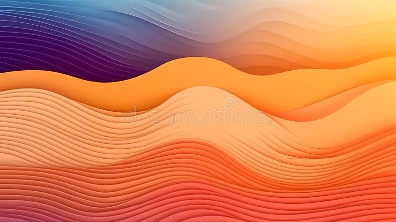 Color Gradient Expressive Papercut Layer Wallpaper Stock Illustration ...