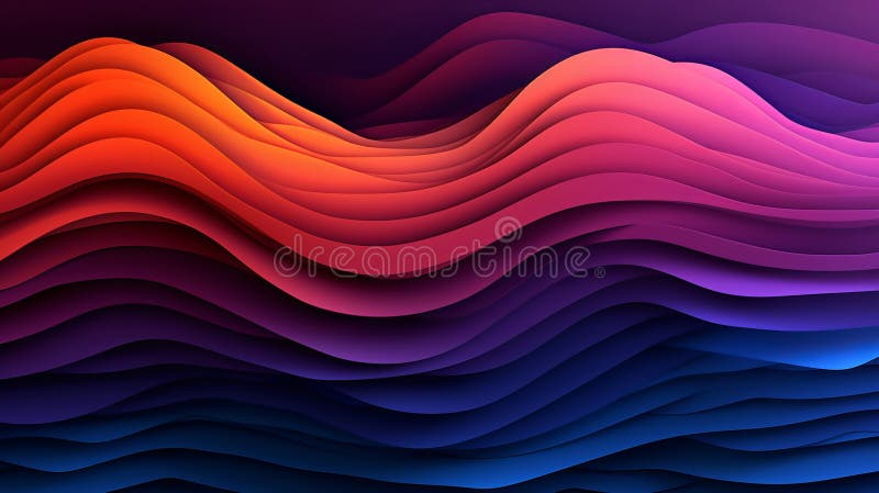Color Gradient Expressive Papercut Layer Wallpaper Stock Illustration ...