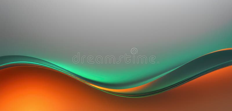 Color Gradient Flow of Green and Orange. Volumetric Gradient Shapes ...