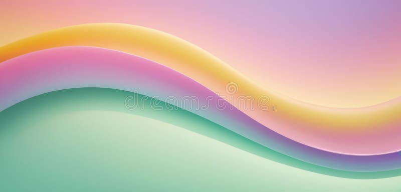 Color Gradient Flow of Pink Yellow and Green. Volumetric Gradient ...