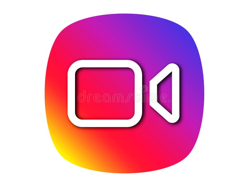 Color Gradient Icon Template Video Camera Stock Vector - Illustration ...