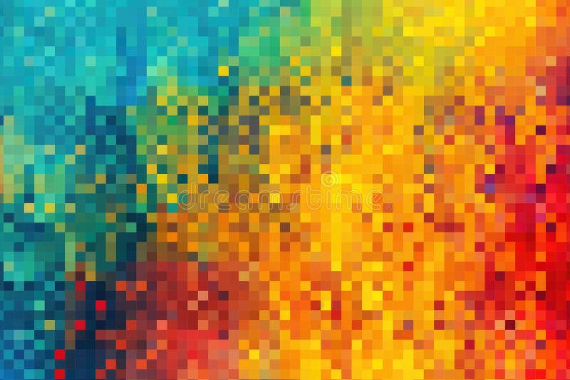 Color Gradient Pixel Pattern Mosaic Stock Illustration - Illustration ...