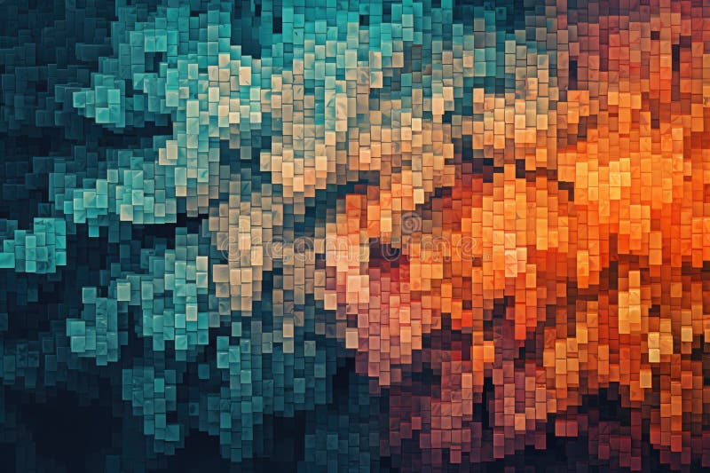 Color Gradient Pixel Pattern Mosaic Stock Illustration - Illustration ...