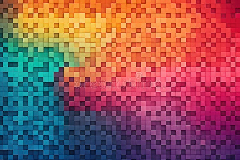 Color Gradient Pixel Pattern Mosaic Stock Image - Image of tile ...