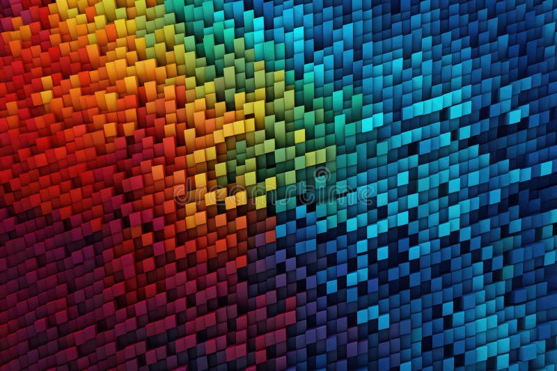 Color Gradient Pixel Pattern Mosaic Stock Illustration - Illustration ...