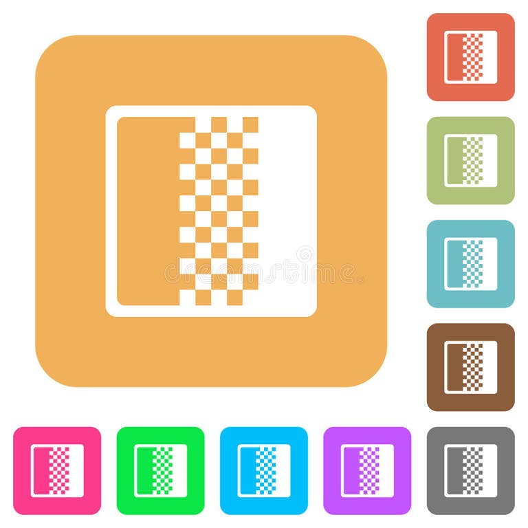 Color Gradient Rounded Square Flat Icons Stock Vector - Illustration of ...
