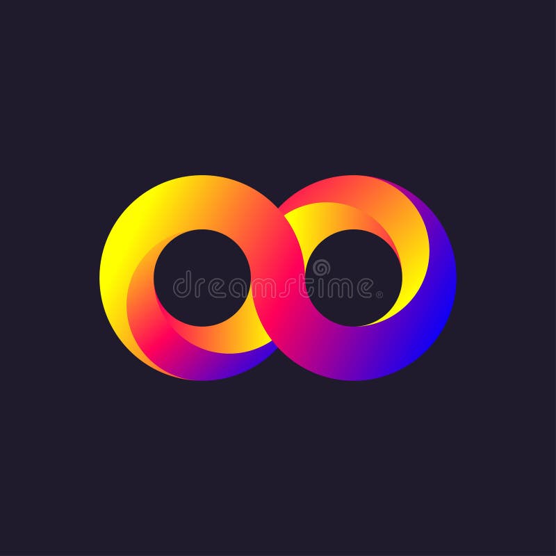 Color Gradient Sign of Infinity Stock Vector - Illustration of cycle ...