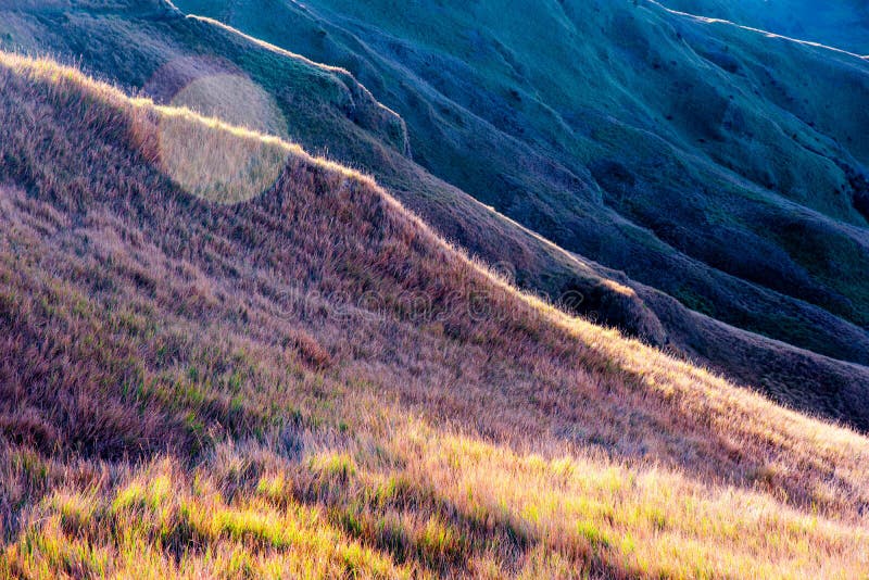 Color Gradient of the Slopes of Mt. Pulag National Park at Sunrise ...