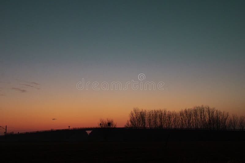 Color gradient in sunset stock image. Image of darkness - 191221547