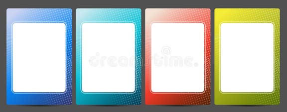 Color Gradient Techno Texture on Cards Stock Vector - Illustration of ...