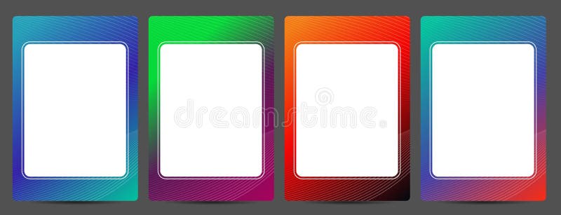 Color Gradient Techno Texture on Cards Stock Vector - Illustration of ...