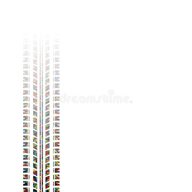 Color gradient tire track stock vector. Illustration of abstract ...