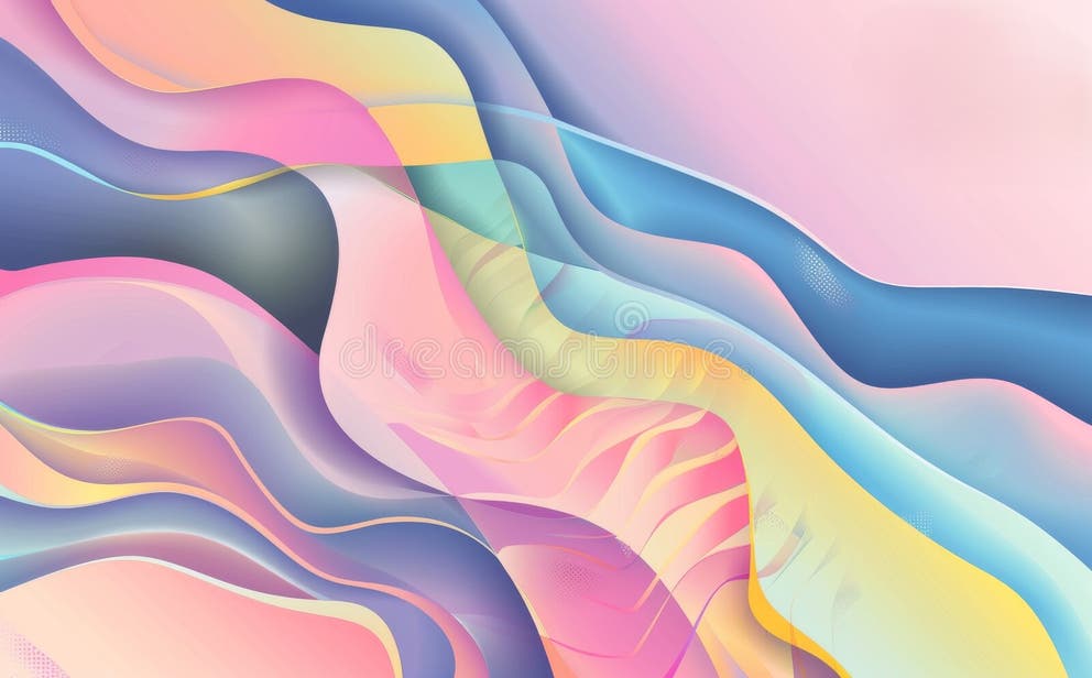 Color Gradient Waves Create a Visual Harmony, Combining Color ...