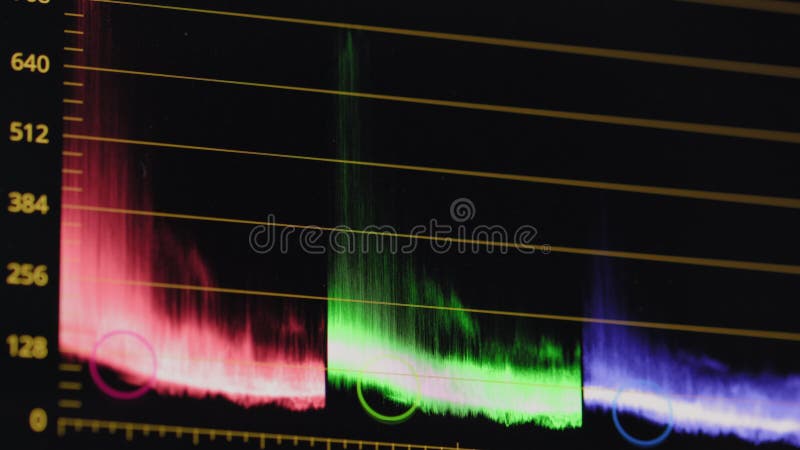 Check Colors with Scopes Rgb on Professional Software Display Stock ...