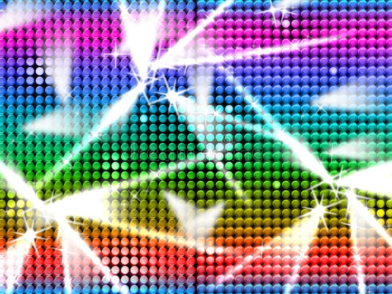 Color Grid Indicates Beam of Light and Multicolored Stock Illustration ...