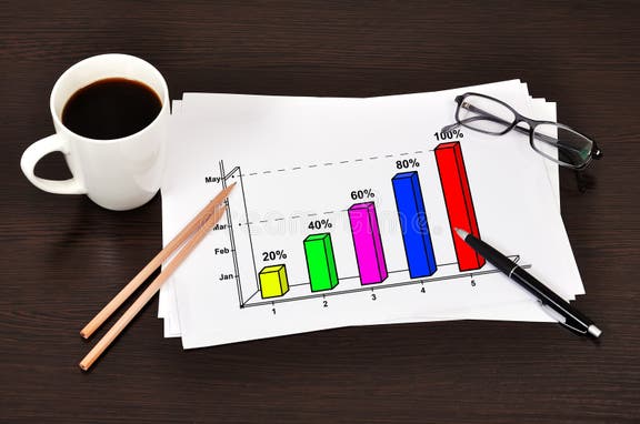 Color growth chart stock photo. Image of paper, diagram - 28058370
