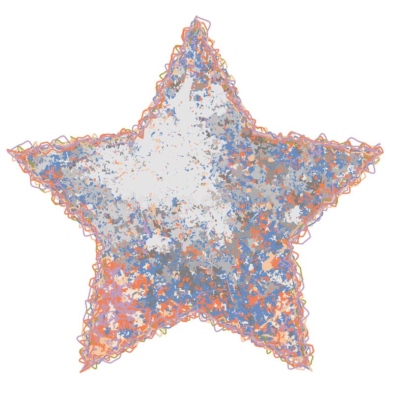 Color Grunge Star stock vector. Illustration of drop - 46085213