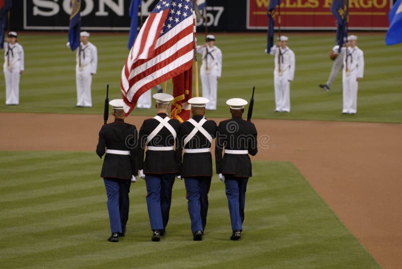 Color Guard / Flag Girl, Tournament of Roses Parade Editorial Stock ...