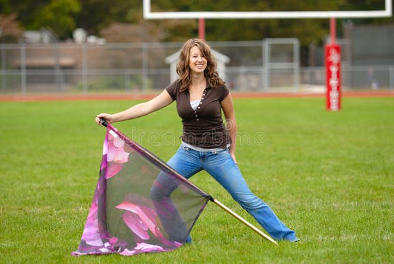 Color Guard Practice stock photo. Image of outside, dancing - 4009306