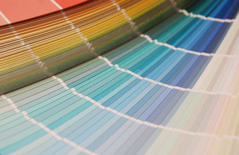 Color Fan Chart for House Paint Stock Image - Image of deep, endless ...