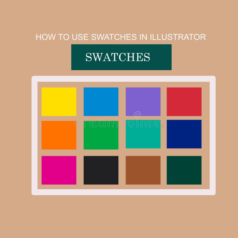 Color Guide Close Up Assortment of Colors for Design Stock Illustration ...