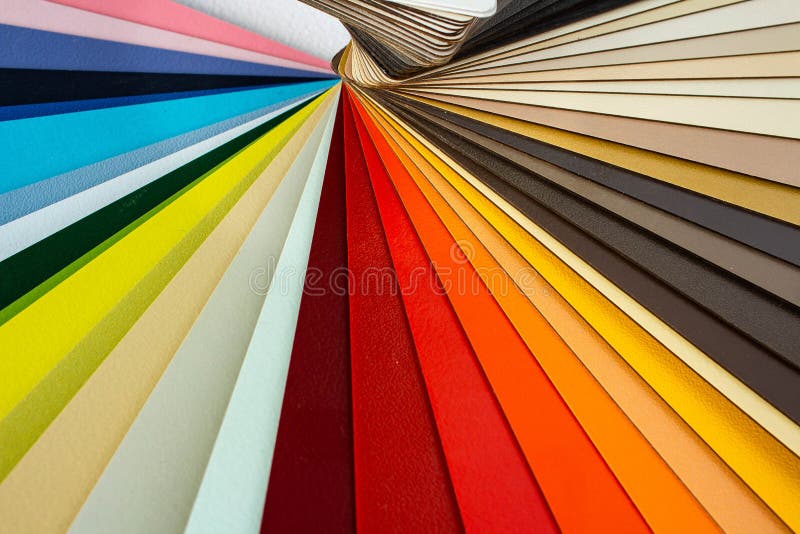 Color Guide Displaying a Range of Hues for Use in Interior Design and ...