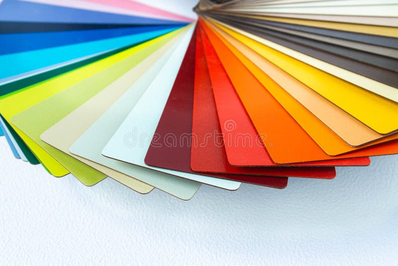 Color Guide Displaying a Range of Hues for Use in Interior Design and ...