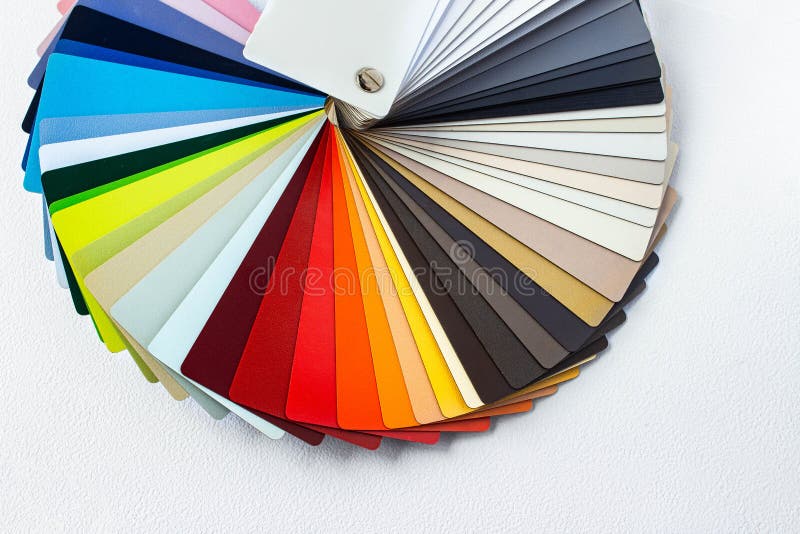 Color Guide Displaying a Range of Hues for Use in Interior Design and ...