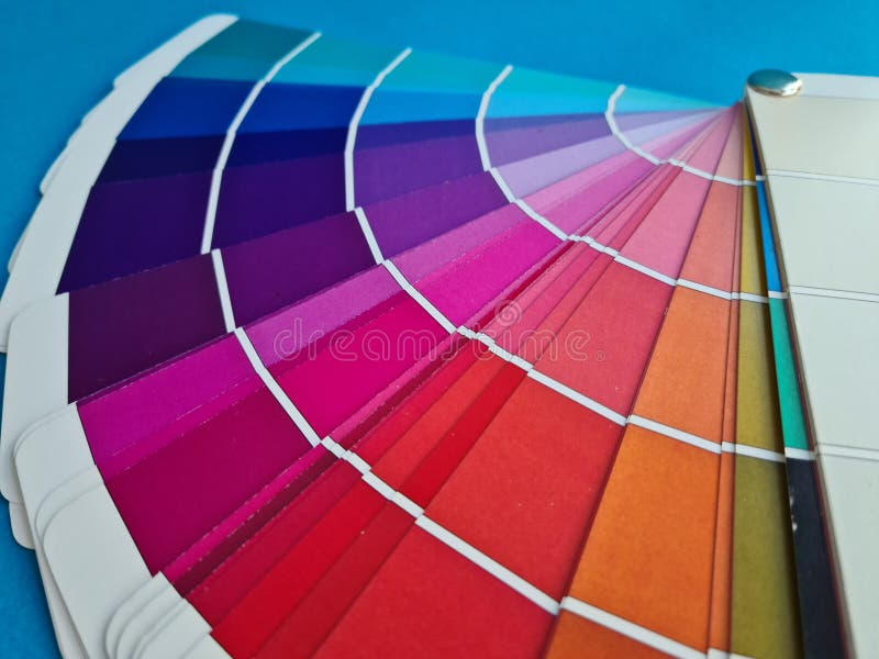Color Guide Color Palette Different Shades Closeup Stock Image - Image ...
