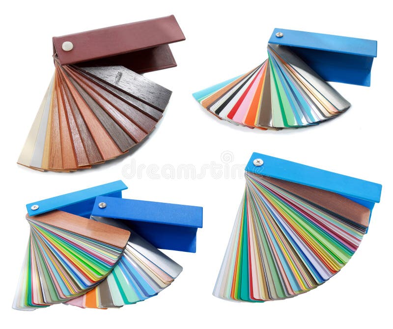 Color Guide Samples on White Background Stock Image - Image of design ...