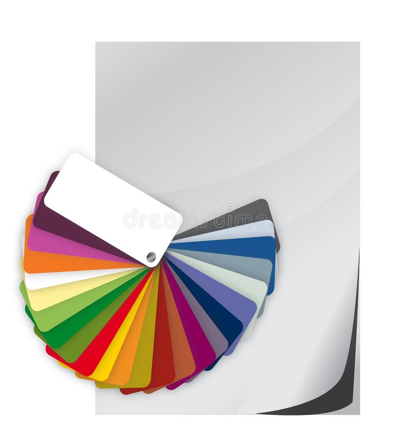 Color Guide Spectrum Swatch and Blank Paper Stock Illustration ...